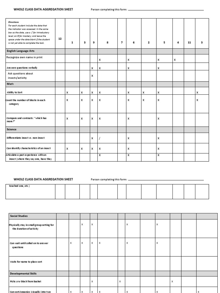 Edt 313 Whole Class Data Sheet Hook Lesson | PDF | Behavioural Sciences ...