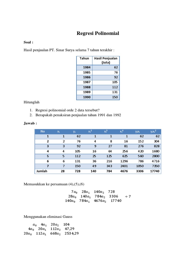 Regresi Polinomial | PDF
