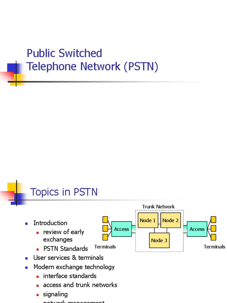 Public Switched Telephone Network (PSTN) | PDF | Telephone Exchange | Public Switched Telephone ...