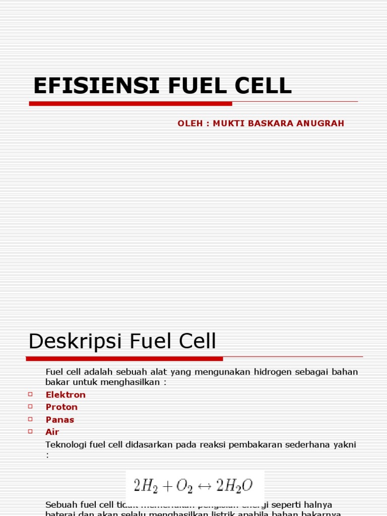 Presentasi FUEL CELL | PDF