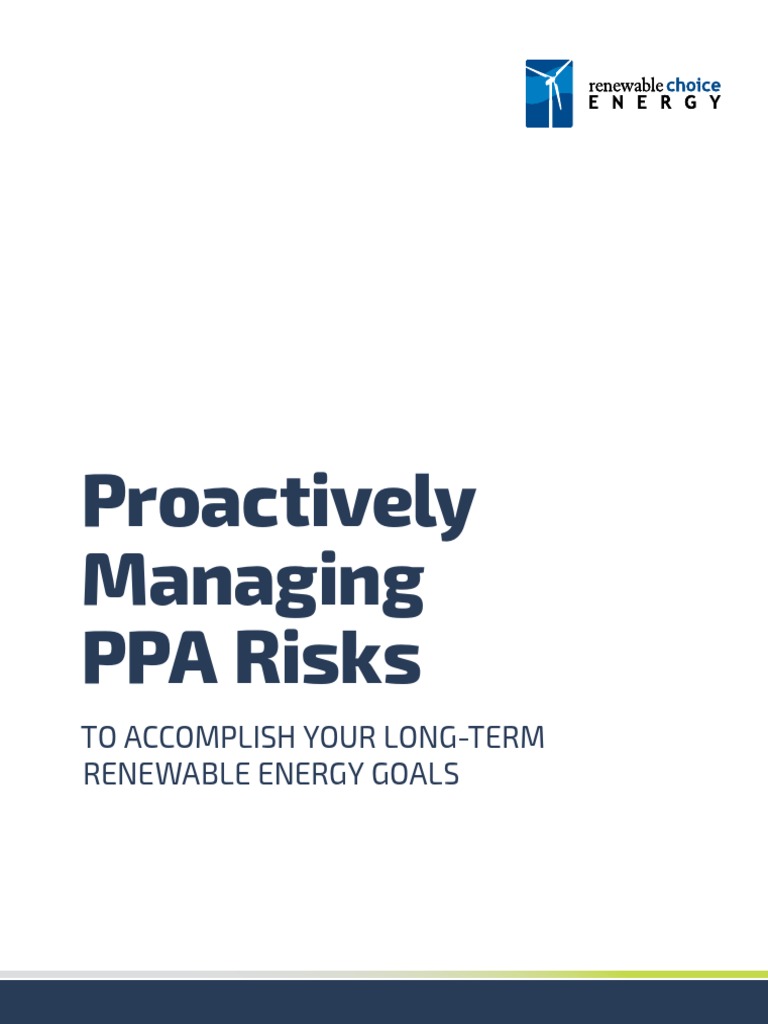 PPA Risk Mitigation | Download Free PDF | Wind Power | Risk Management