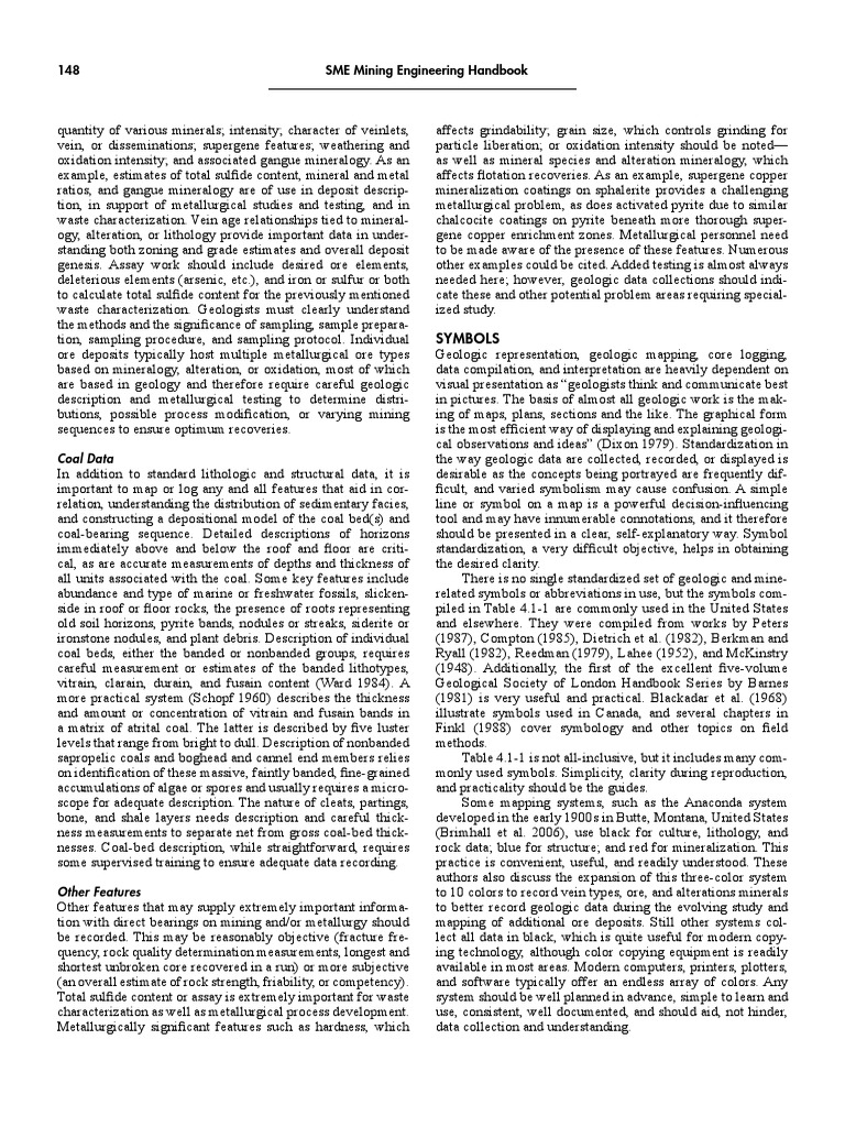 SMe Mining engineering handbook key features | PDF | Geology | Minerals