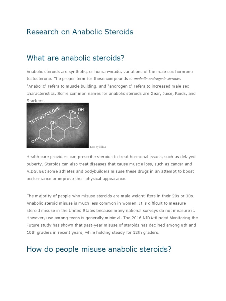 Research On Anabolic Steroids | PDF | Substance Use Disorder ...
