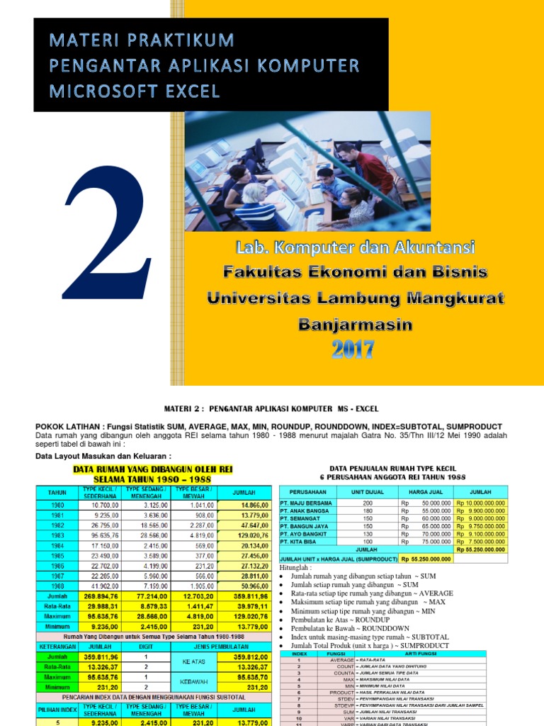 Praktikum 2 Aplikom Ms Excel | PDF