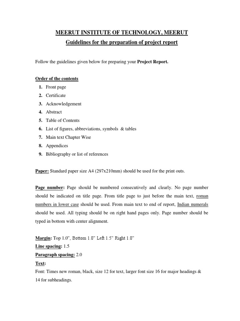 CSE Project Report Format 2019 | PDF | Specification (Technical ...