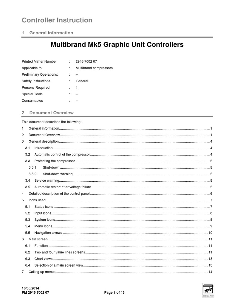 2946 7002 07 MB Mk5 Graphic Unit Controllers | PDF | Menu (Computing ...