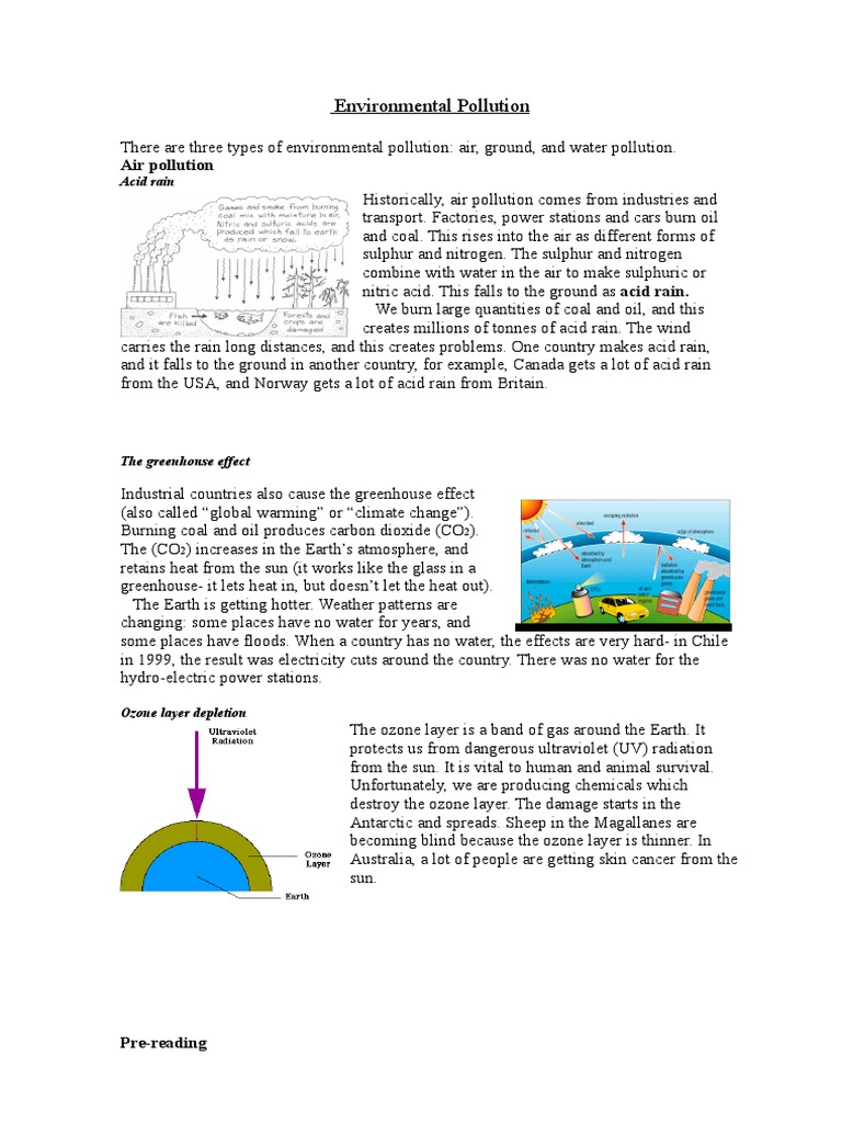 Environmental Pollution | PDF | Atmosphere Of Earth | Greenhouse Effect