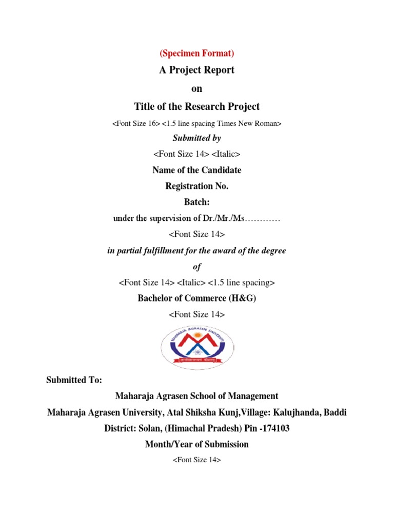 Specimen Format | PDF | Academic Degree | Business