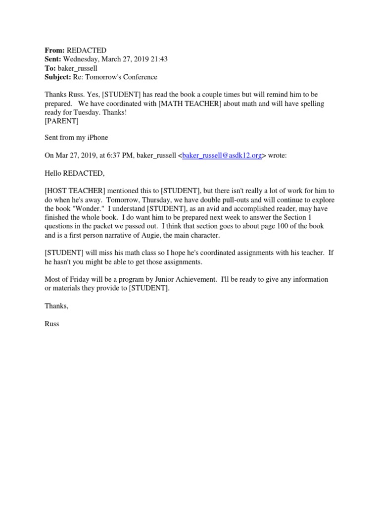 Letter To Parent | PDF | Language Arts & Discipline