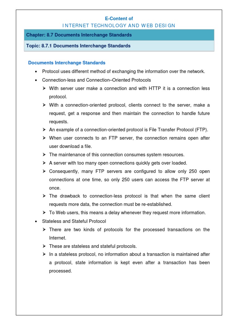 Documents Interchange Standards | PDF