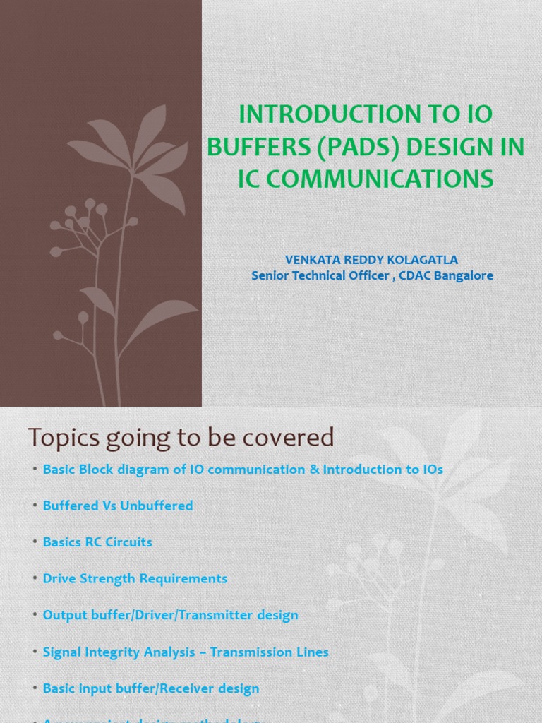Chip IO Circuit Design - IO Buffers Design in IC Communications PDF ...