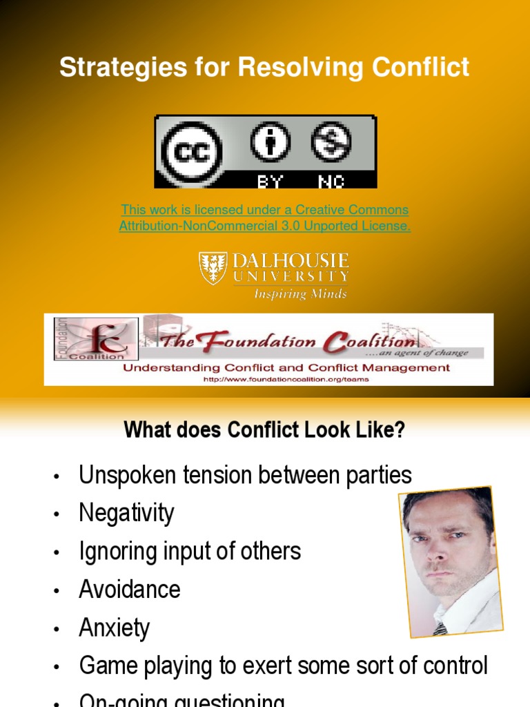 Strategies for Resolving Conflict Through Effective Communication | PDF ...