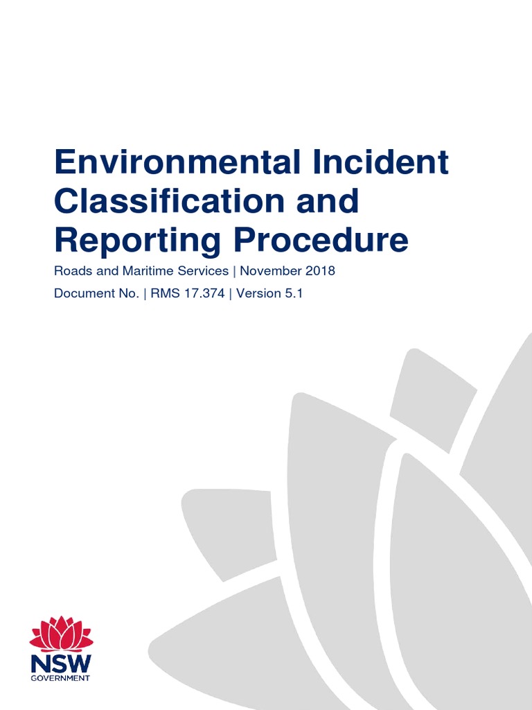 Environmental Incident Classification and Reporting Procedure ...