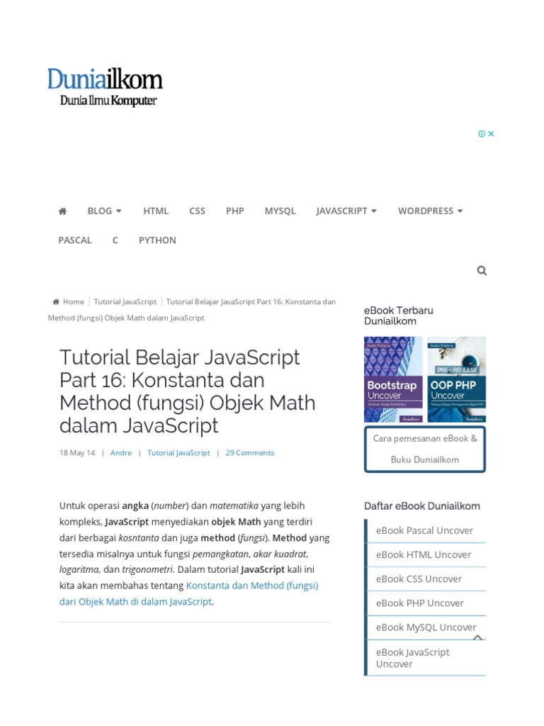 Aritmatika Javascript | PDF