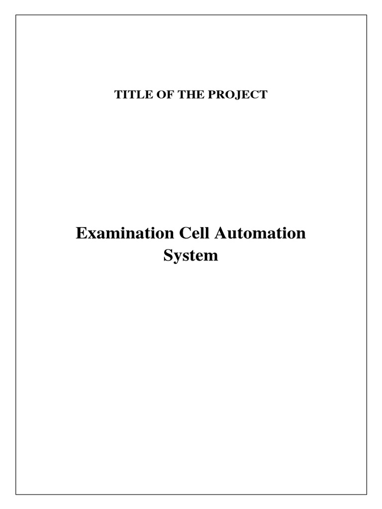 Exam Cell Automation Project | PDF | Websites | Java Script