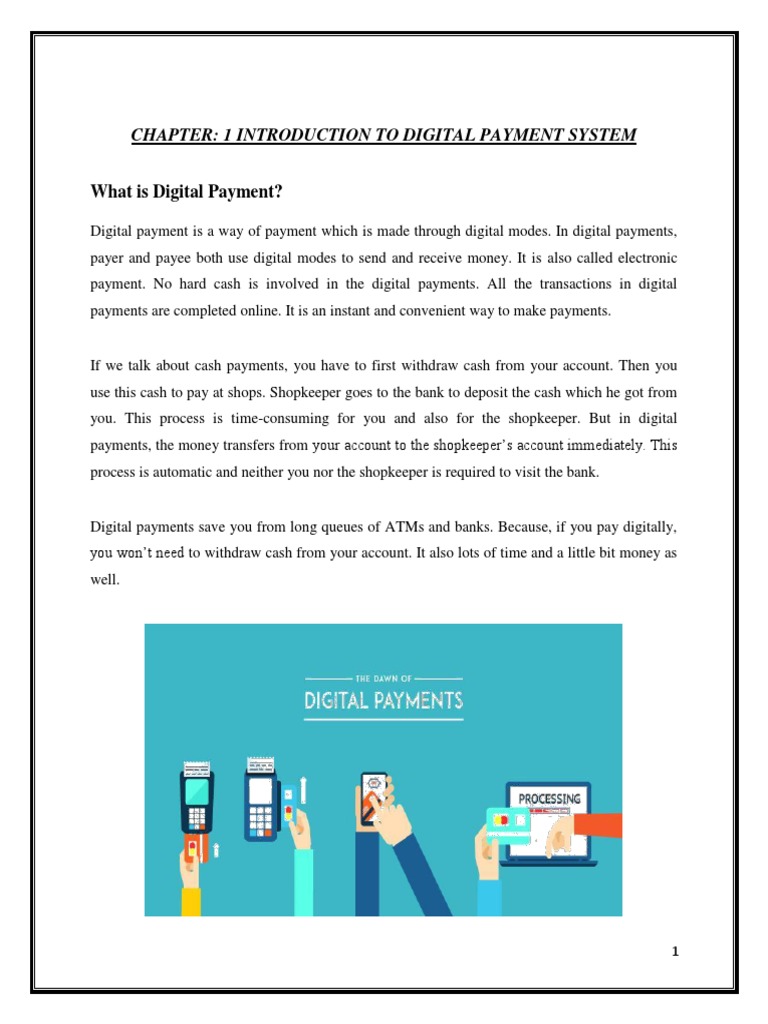 Chapter: 1 Introduction To Digital Payment System | PDF | Payment ...