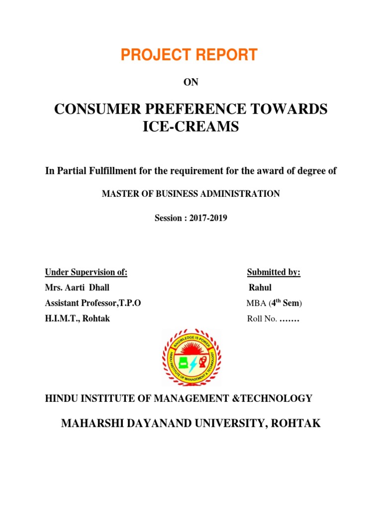 Rahul PROJECT FRONT PAGES | PDF | Business