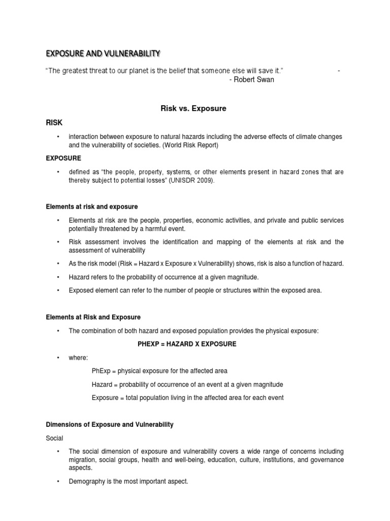 Understanding Risk and Vulnerability | PDF | Hazards | Vulnerability