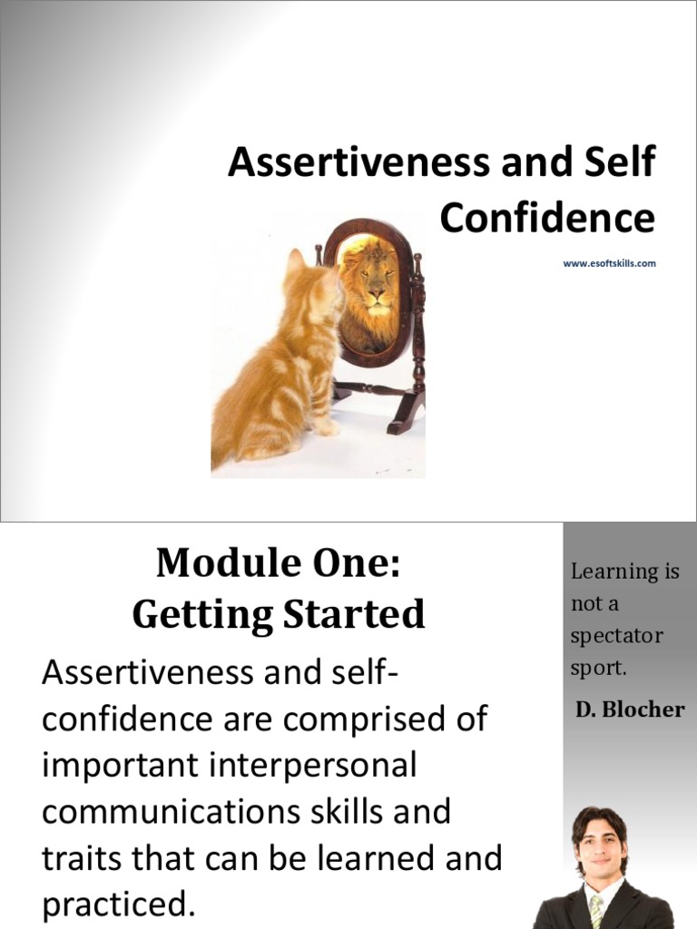 Self Confidence PowerPoint Slides | PDF | Coping (Psychology ...