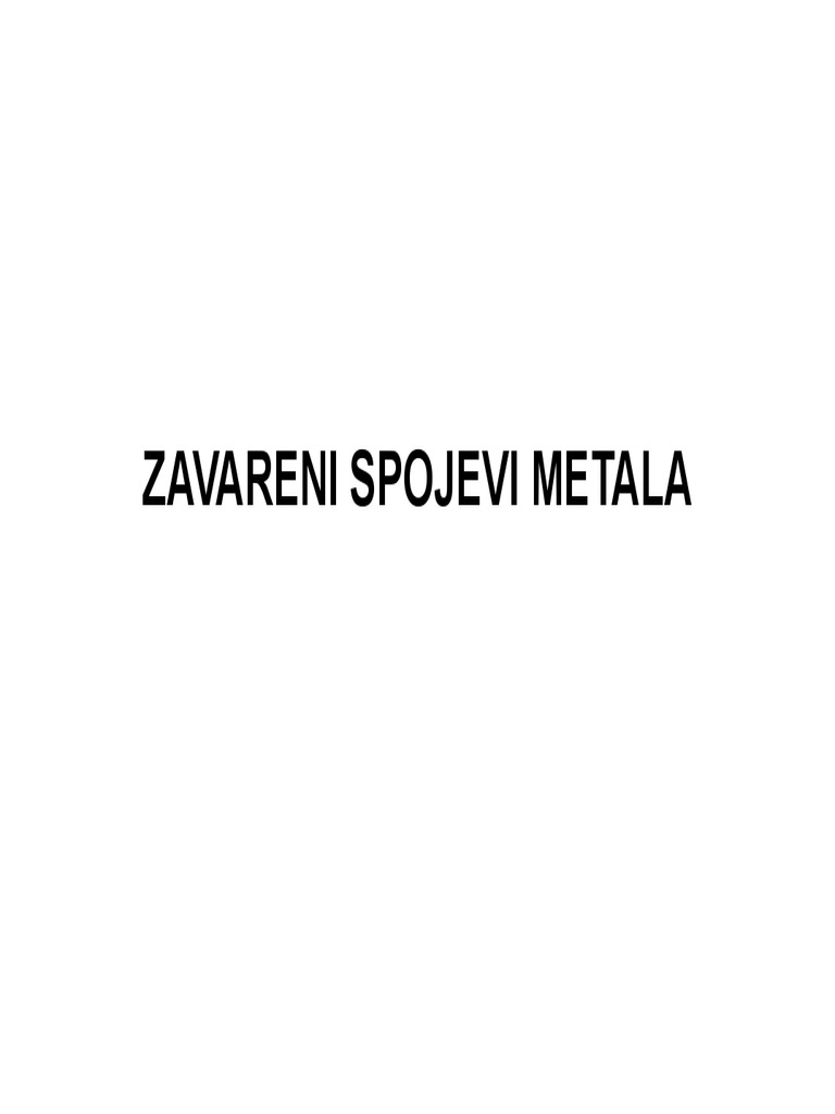 Zavareni Spojevi | PDF