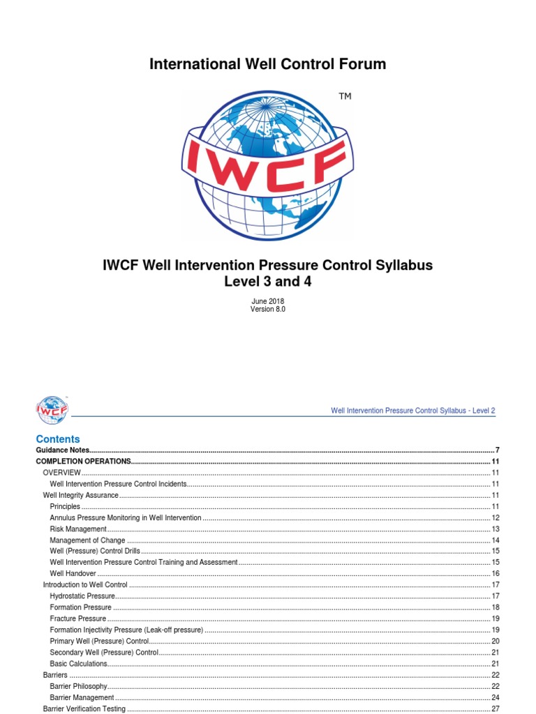 Well Control for Completions Training | PDF | Risk | Chemical Engineering