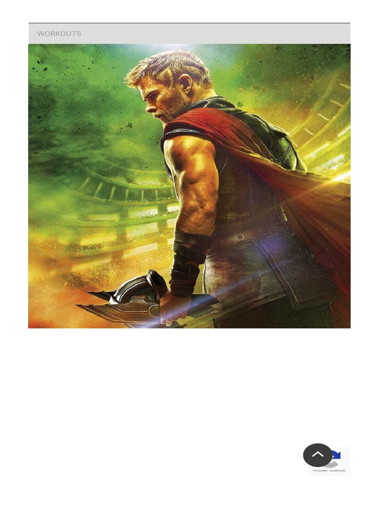 Chris Hemsworth Workout - The God of Thunder's Thor Workout TRAIN | PDF ...