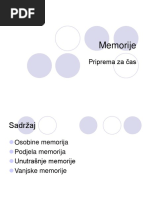 Memorija - Uloga I Podjela | PDF