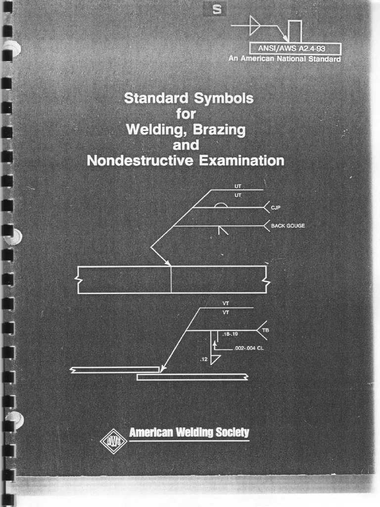 ANSI AWS A2.4-93 Standard Symbols For Welding PDF | PDF
