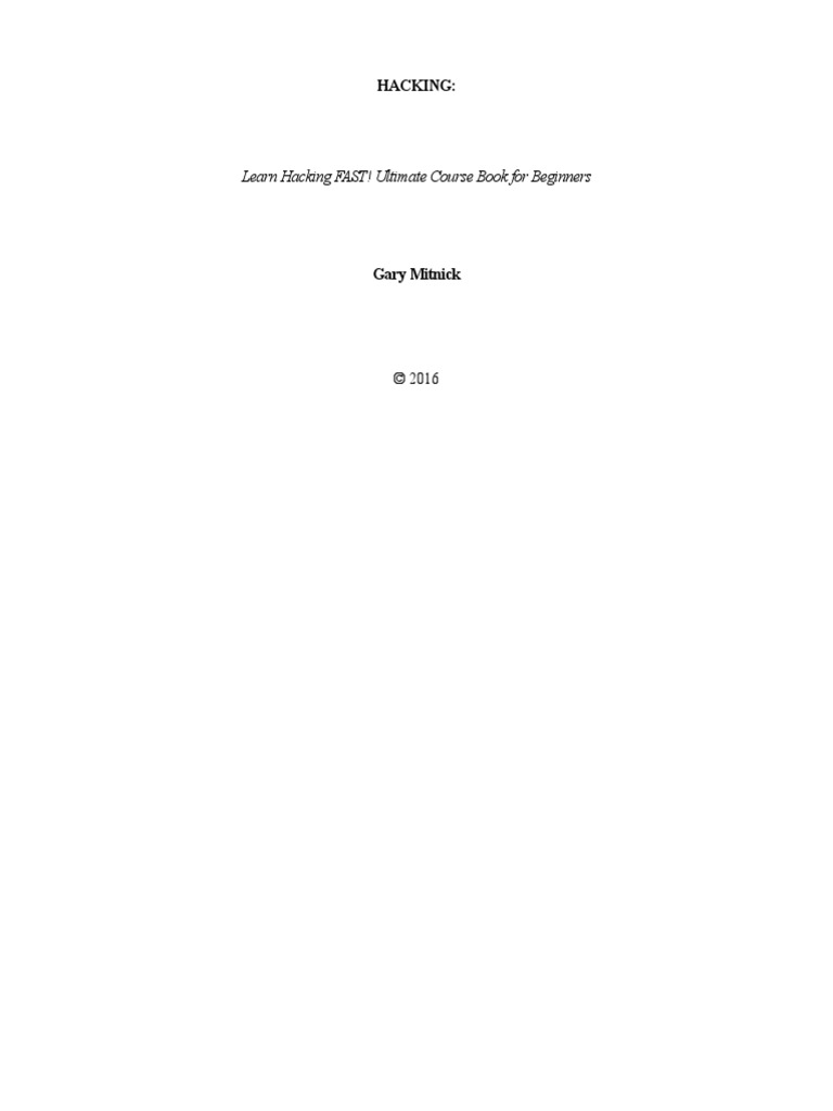 HACKING Learn Hacking FAST! Ultimate | PDF | Security Hacker | Computer ...