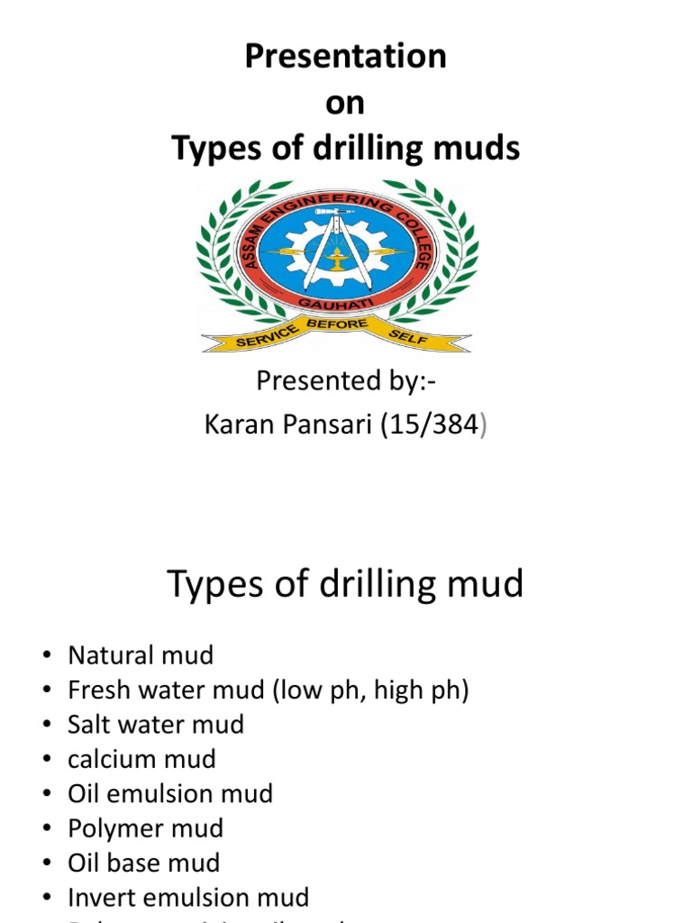 Types of Drilling Muds Explained | PDF | Cooking, Food & Wine