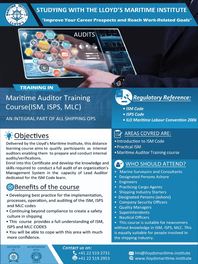Maritime Auditor Training Course (ISM, ISPS, MLC) PDF | PDF