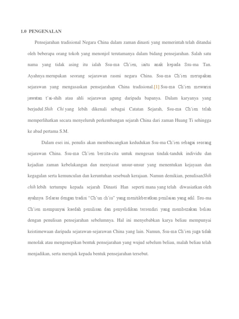 Ssu Ma Chien Terbaru 6 Nov | PDF