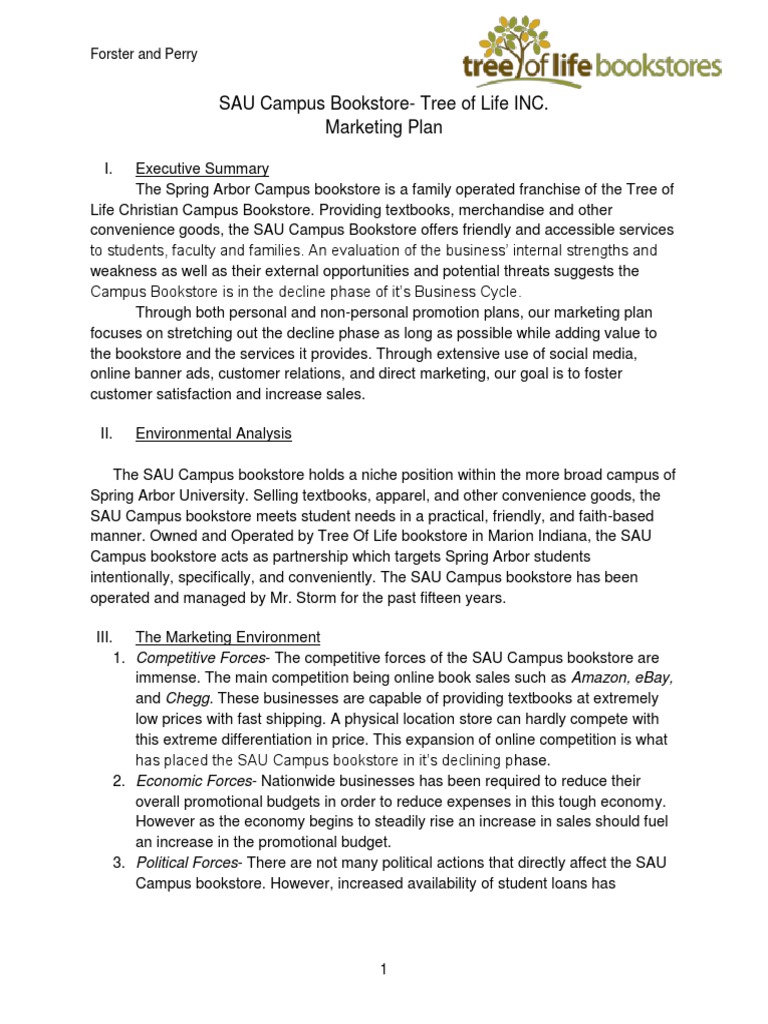 Bookstore Marketing Plan | PDF | Textbook | Retail