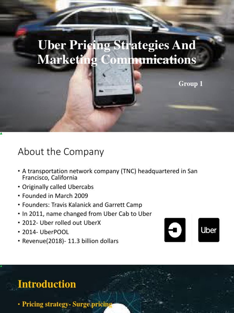 Uber Pricing Strategies and Marketing Communications: Group 1 | PDF