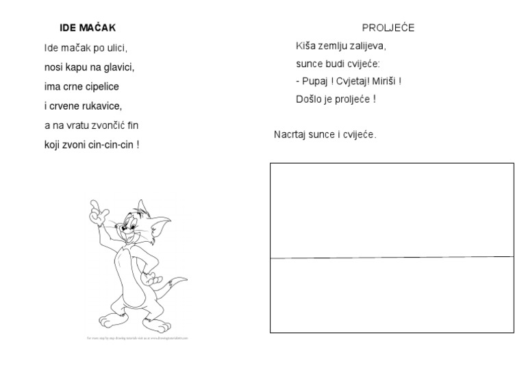 Govor Ritam Pokret Pjesmice Za Čitanje S Razumijevanjem | PDF