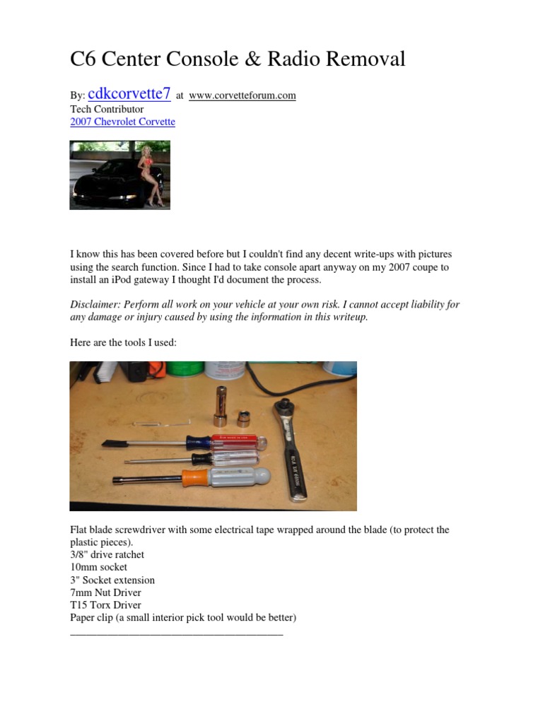 Citroen C6 Console and Radio Removal | PDF | Transportation Engineering ...