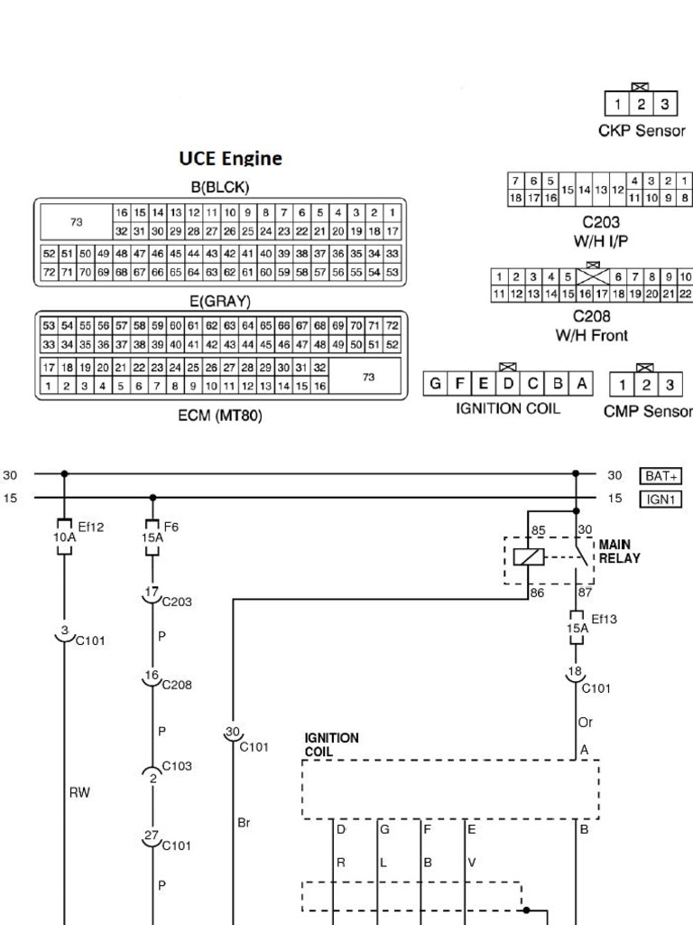 Delphi MT80 Controle Do Motor - Diagrama Elétrico | PDF