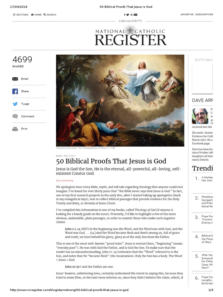 50 Biblical Proofs That Jesus Is God Trendi: Dave Arm | PDF | God The ...