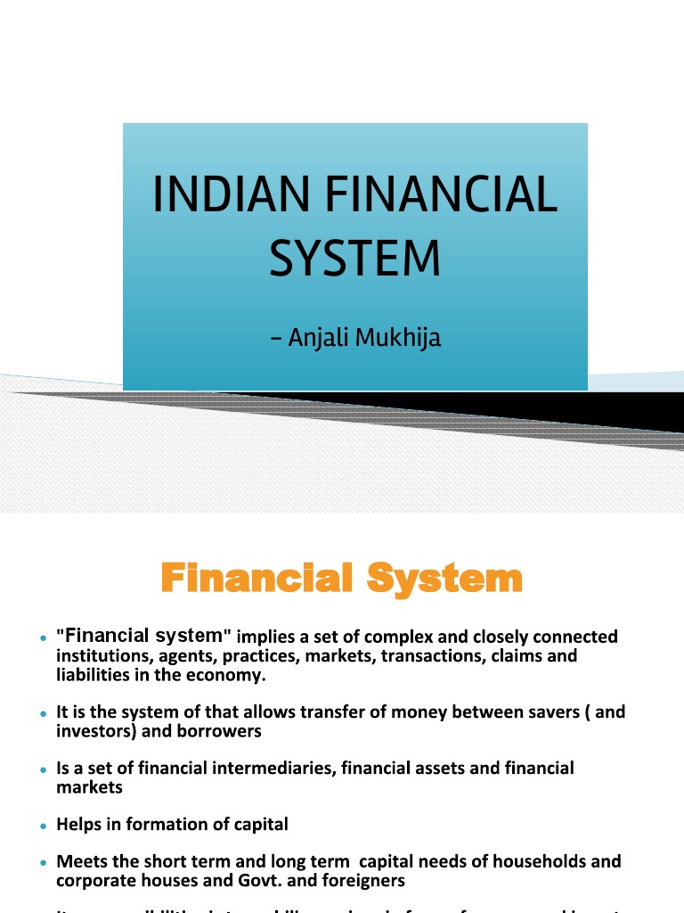 Indian Financial System - Functions and Structure | PDF | Law