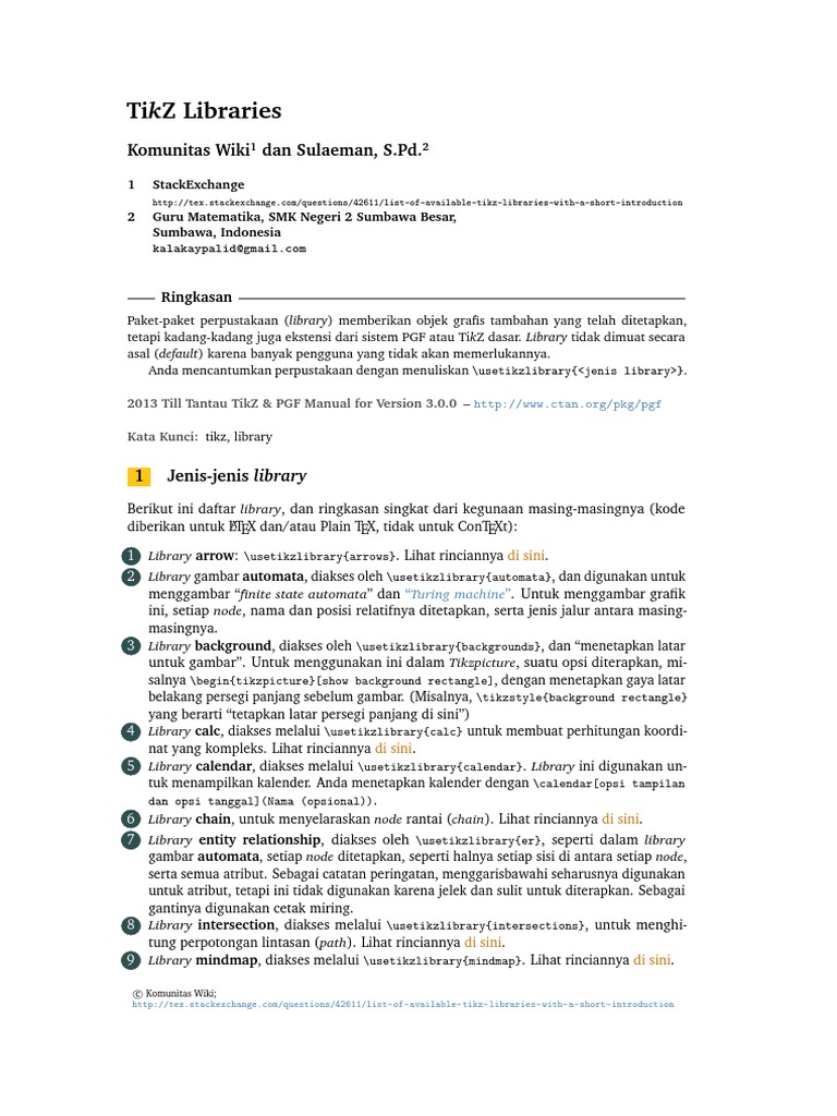 Tikz Libraries | PDF