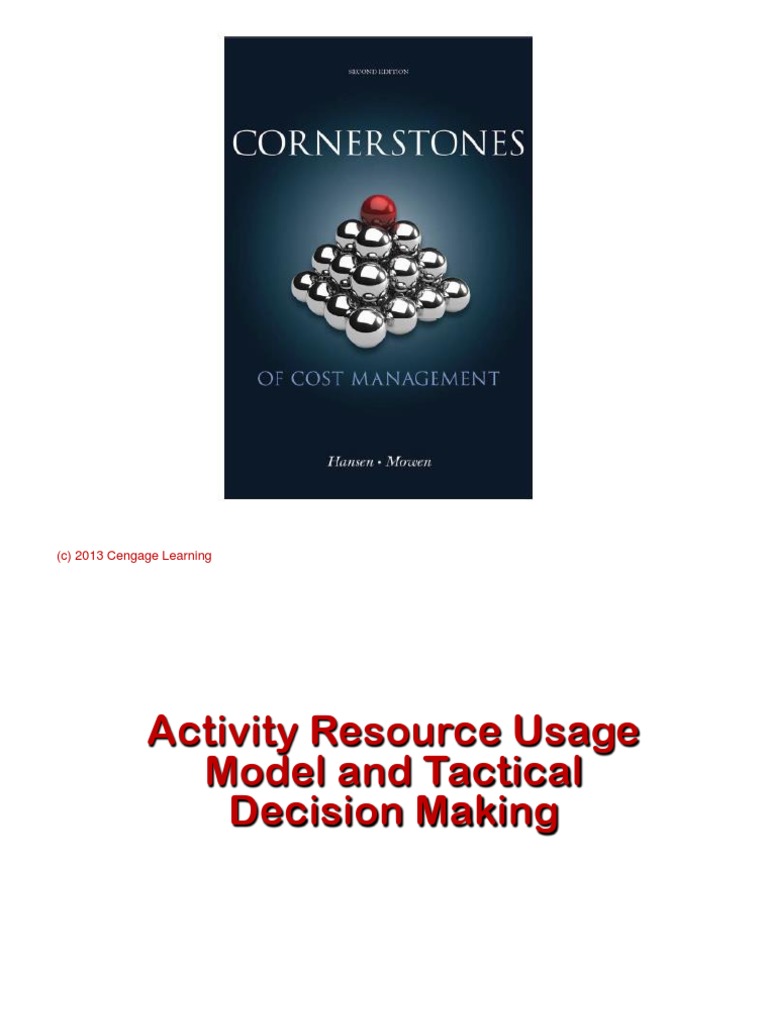 Chapter 17 Cornerstone's Cost Management | PDF | Cost–Benefit Analysis | Demand