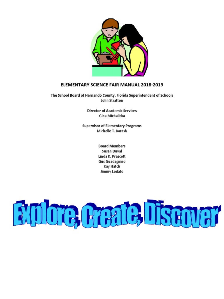 Elementary Science Fair Manual 2018-19-ACC | PDF | Experiment ...