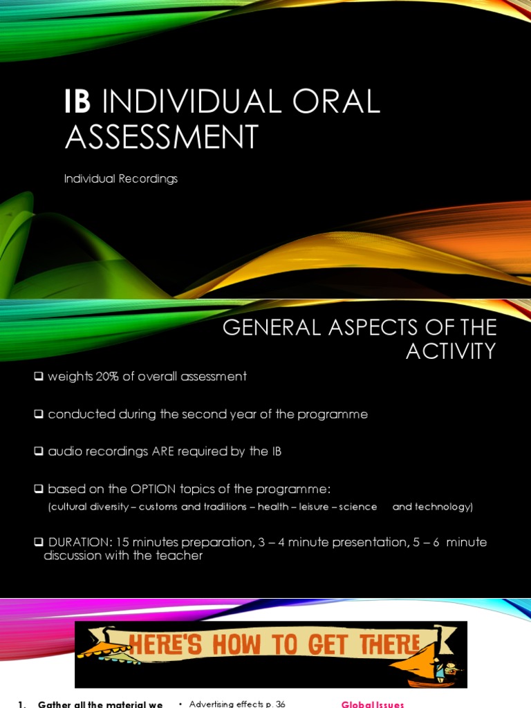 Ib Individual Oral Assessment Characteristics | PDF | Communication ...