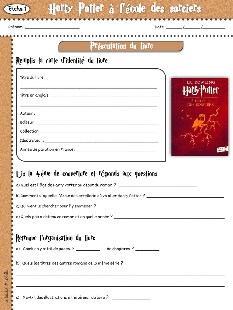 Activités autour de Harry Potter 1 | PDF | Harry Potter | Roman de fantasy