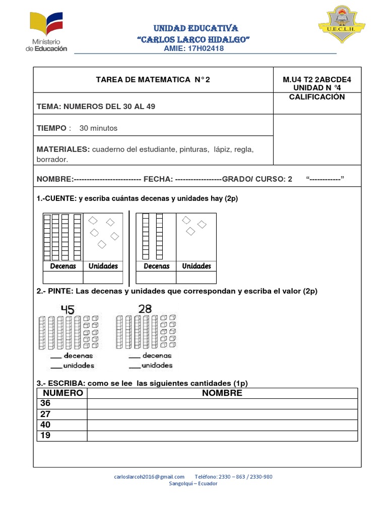 Tarea Mate 2 U4 | PDF