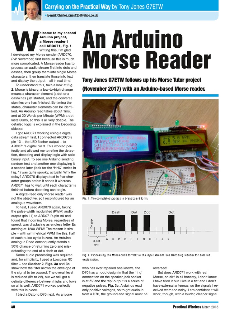 An Arduino Morse Reader Pdf Pointer Computer Programming C 