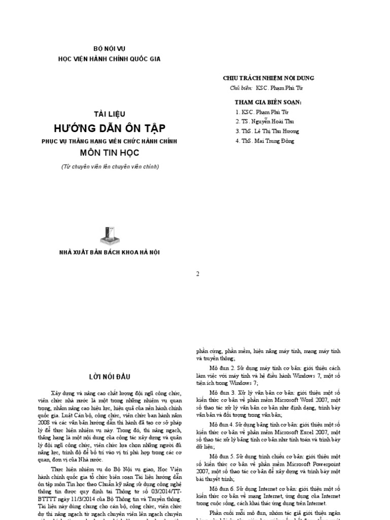 Tai Lieu On Thi Tin Hoc PDF | PDF