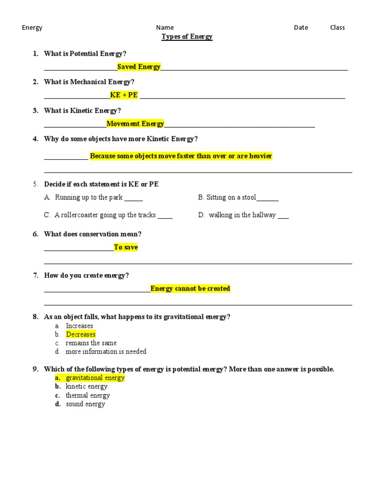 Energy Diagnostic | PDF | Potential Energy | Kinetic Energy