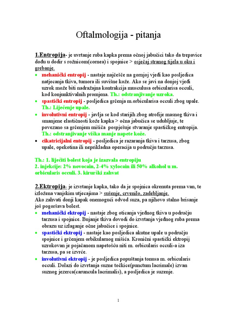 Oftalmologija | PDF