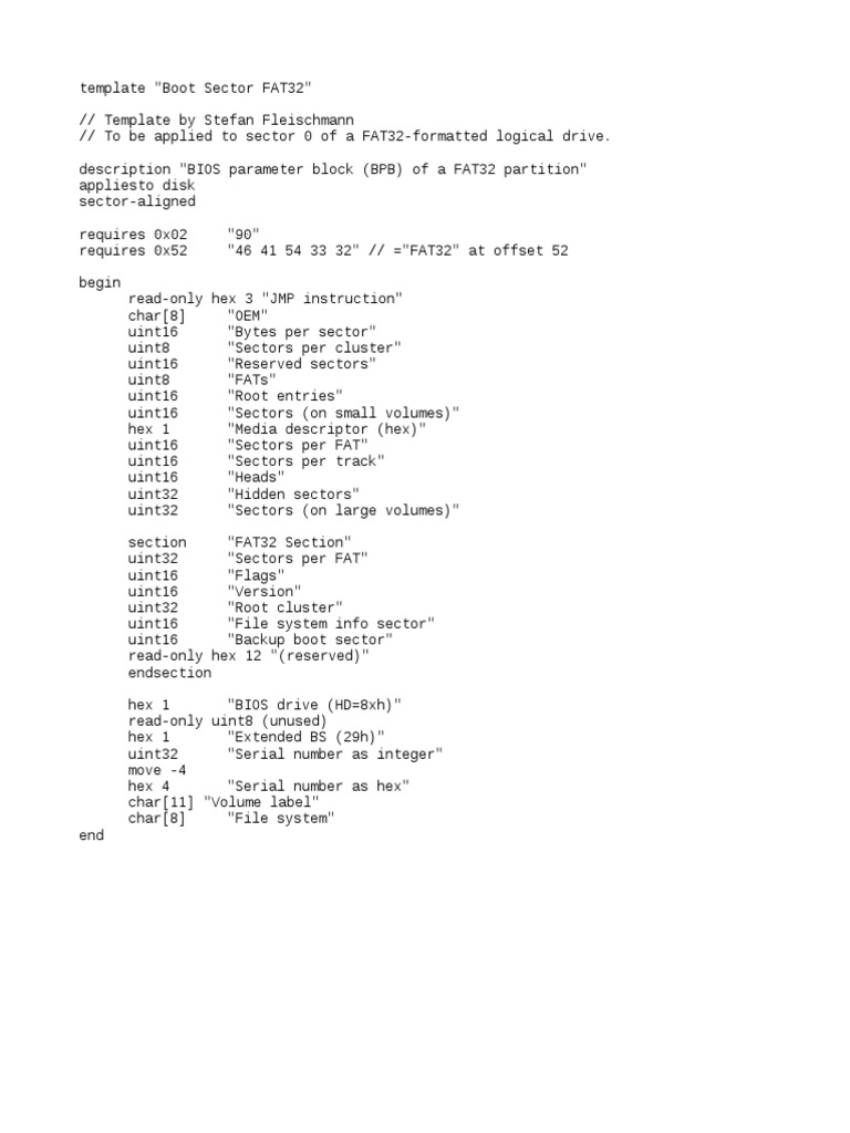 Boot Sector FAT32 | PDF | Games & Activities | Computers